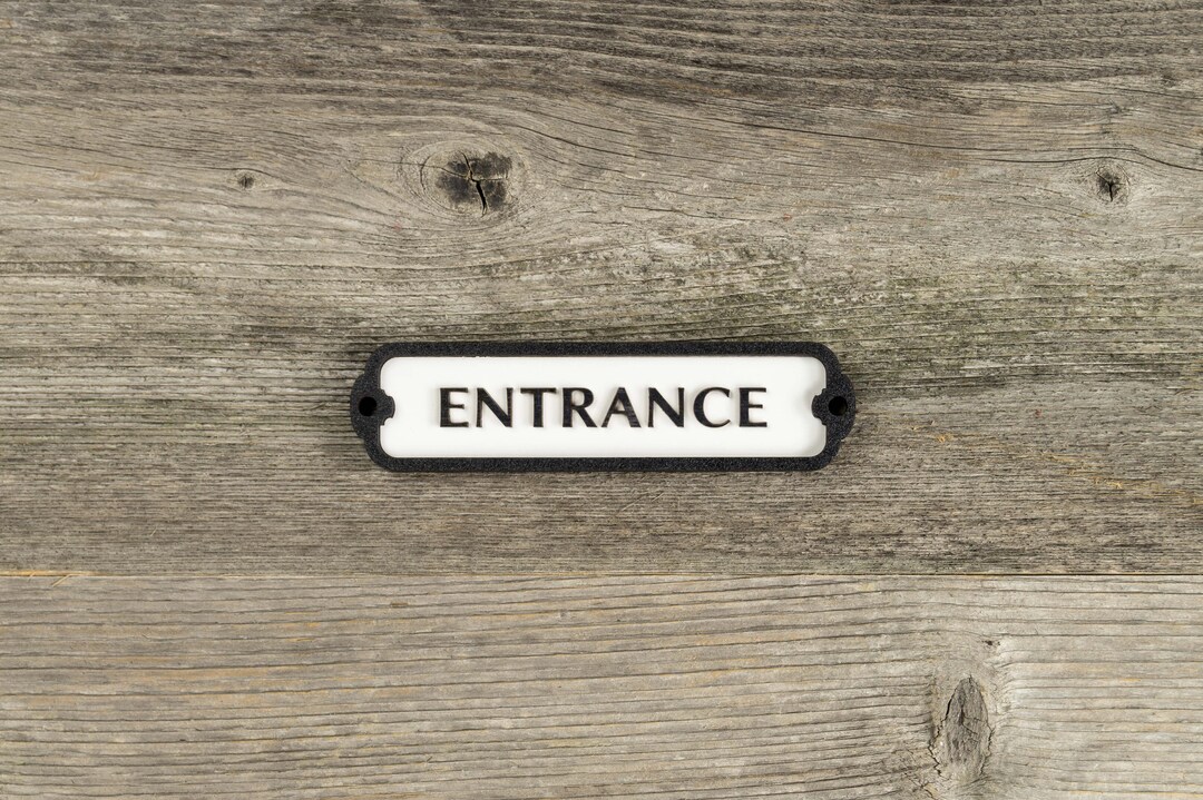 Wooden Entrance Door Sign. Vintage British Railway Style. Handmade ...