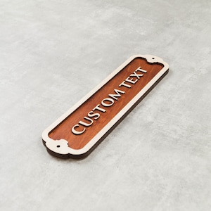 Personalized Door Sign With Your Custom Text. Vintage British Railway ...