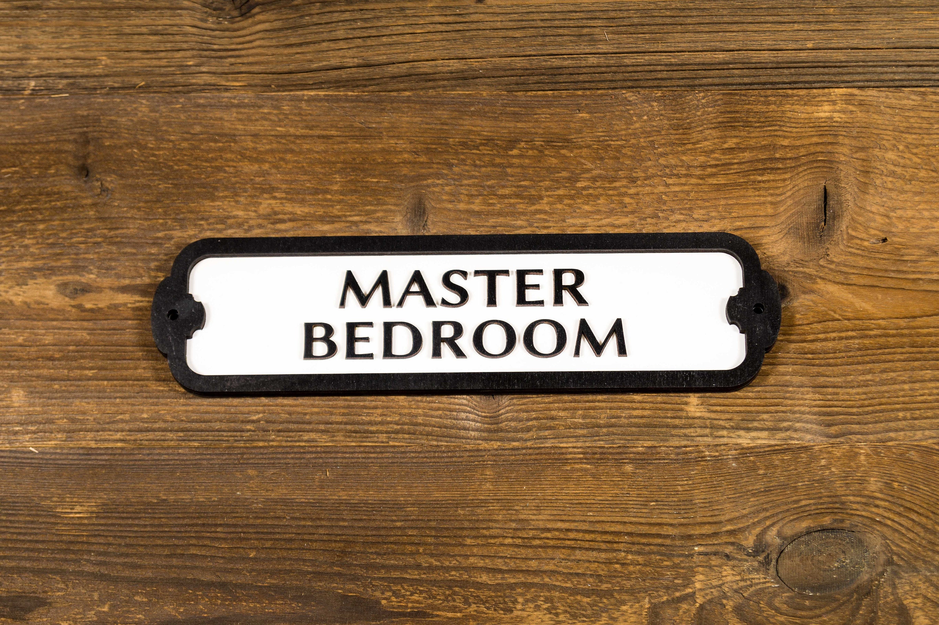 Wood Master Bedroom Door Sign. Closet Sign. Vintage Style Wall Plate ...