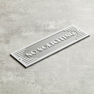 No Soliciting Sign. Solid 3D Printed Sign. Great Quality. Can Be ...