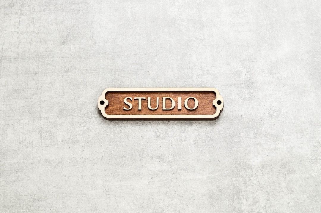 Wooden Studio Door Sign. Vintage British Railway Style. Handmade Retro ...