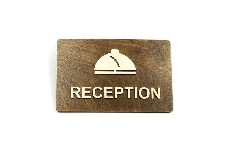 Reception Sign Check in Sign Office Restaurant Hotel Bar | Etsy
