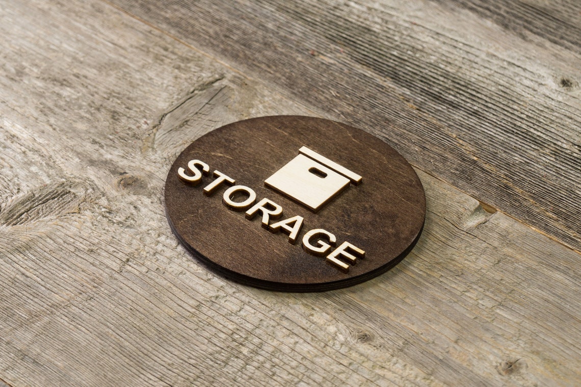 Storage Room Sign. Storage Bench Here. Wooden Door Signage. - Etsy