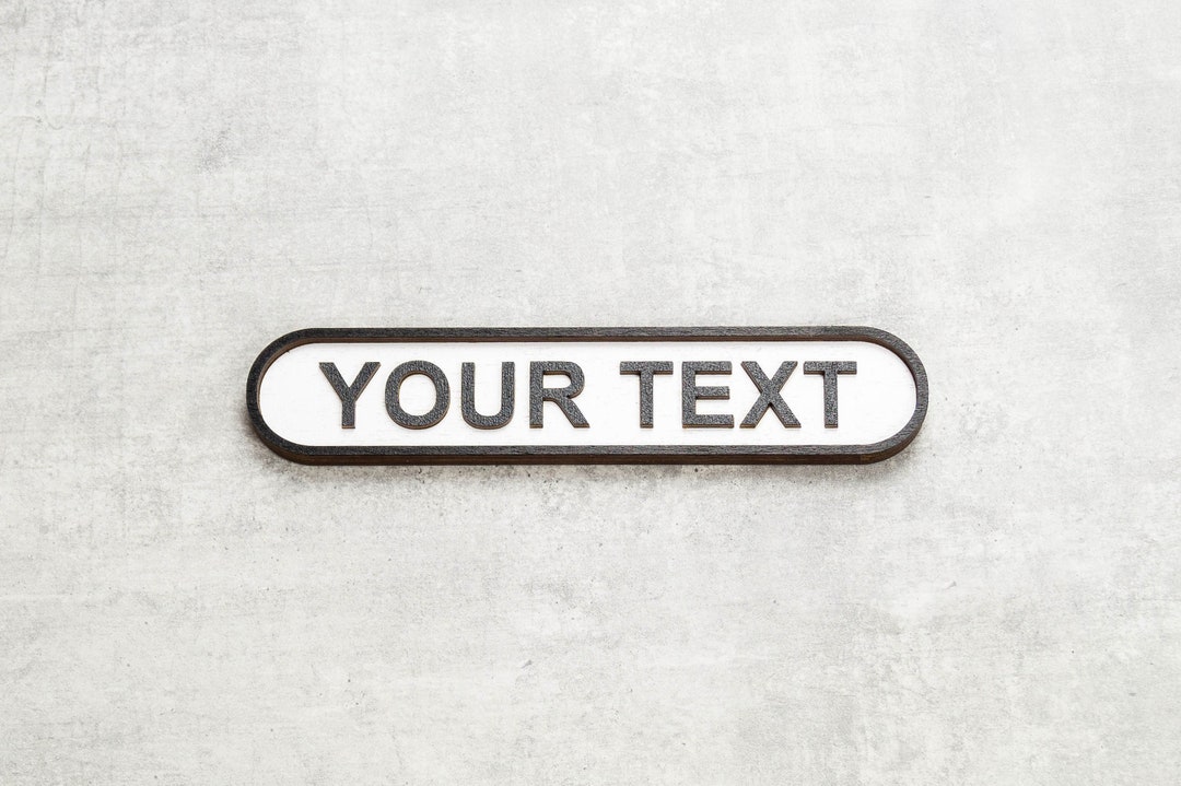 Personalized Wooden Door Sign With Your Custom Text. Classic Indoor ...