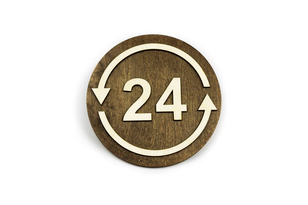 24 Hours Service Restroom Door Sign Toilet Decor Toilet - Etsy