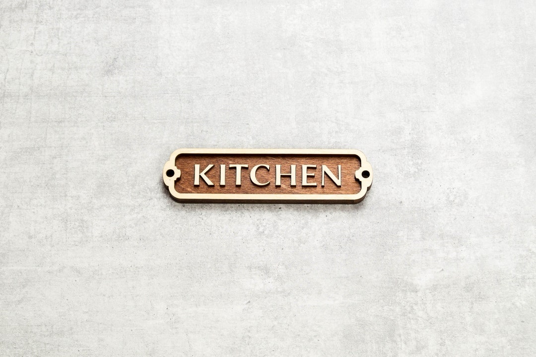 Wooden Kitchen Door Sign. Vintage British Railway Style. Handmade Retro ...