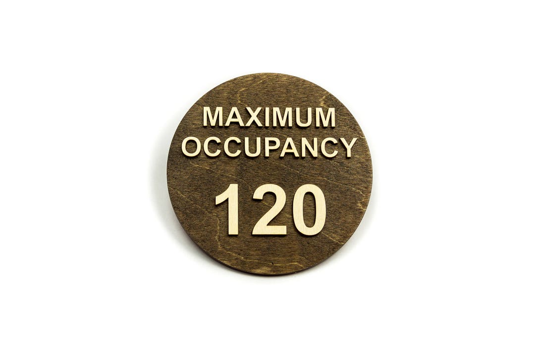 Maximum Occupancy Sign, Maximum Room Occupancy, Hotel, Restaurant ...