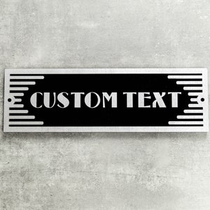 Cusom Text Art Deco Door Sign, Your Personalized Wooden Plate for Home ...