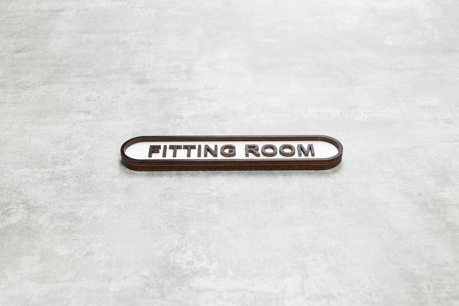 Fitting Room Wooden Door Sign. Classic Indoor Signage With Raised ...
