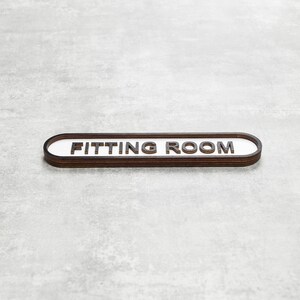 Fitting Room Wooden Door Sign. Classic Indoor Signage With Raised ...