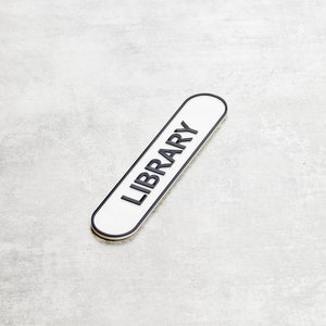Library Bioplastic Door Sign, Book Lover Gift Idea, Indoor and Outdoor ...