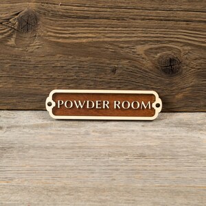 Powder Room Door Sign. Closet Sign. Vintage Style Wall Plate. - Etsy