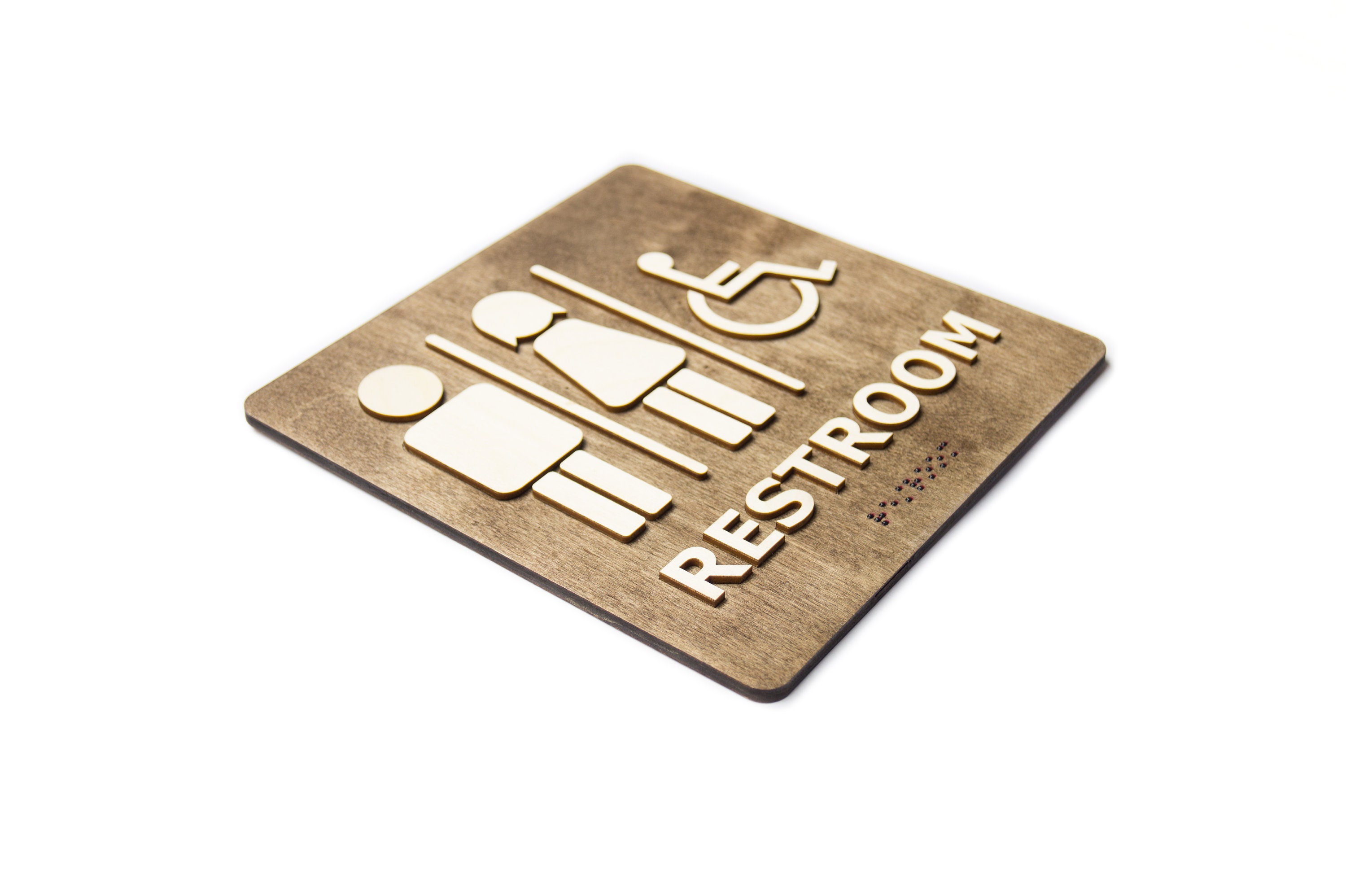 All Gender Restroom. Toilet Door Sign With Grade 2 Braille. ADA ...