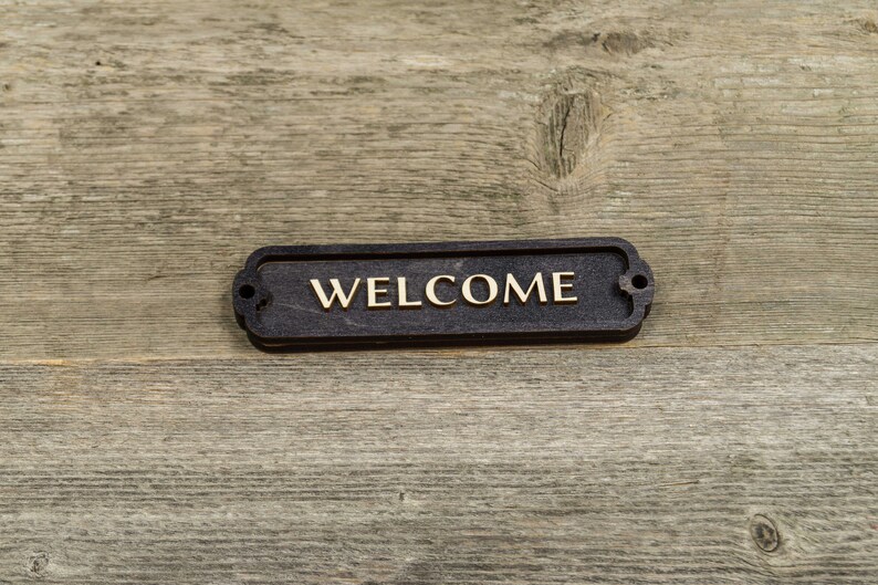 Welcome Door Sign, Toilet Door Sign, Door Plaque, Vintage Style ...