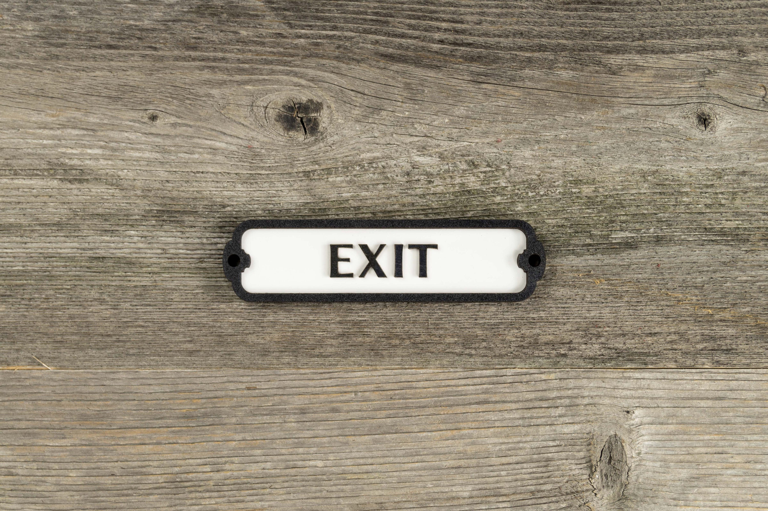 Wooden Exit Door Sign. Vintage British Railway Style. Handmade Retro ...