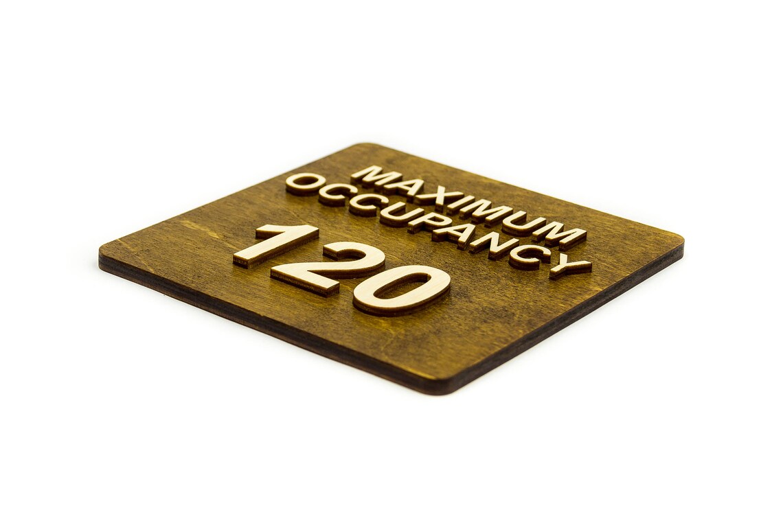 Maximum Occupancy Sign, Maximum Room Occupancy, Hotel, Restaurant ...