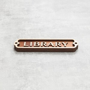 Wood Library Door Sign. Closet Sign. Vintage Style Wall Plate. - Etsy
