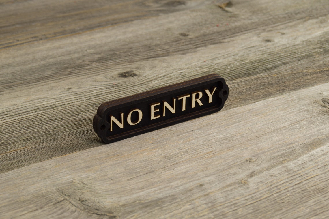 Wooden No Entry Door Sign. Vintage British Railway Style. - Etsy