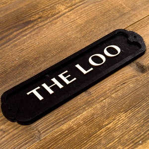 The Loo Door Sign. Wooden Retro Style Plate. British Railway Style. - Etsy