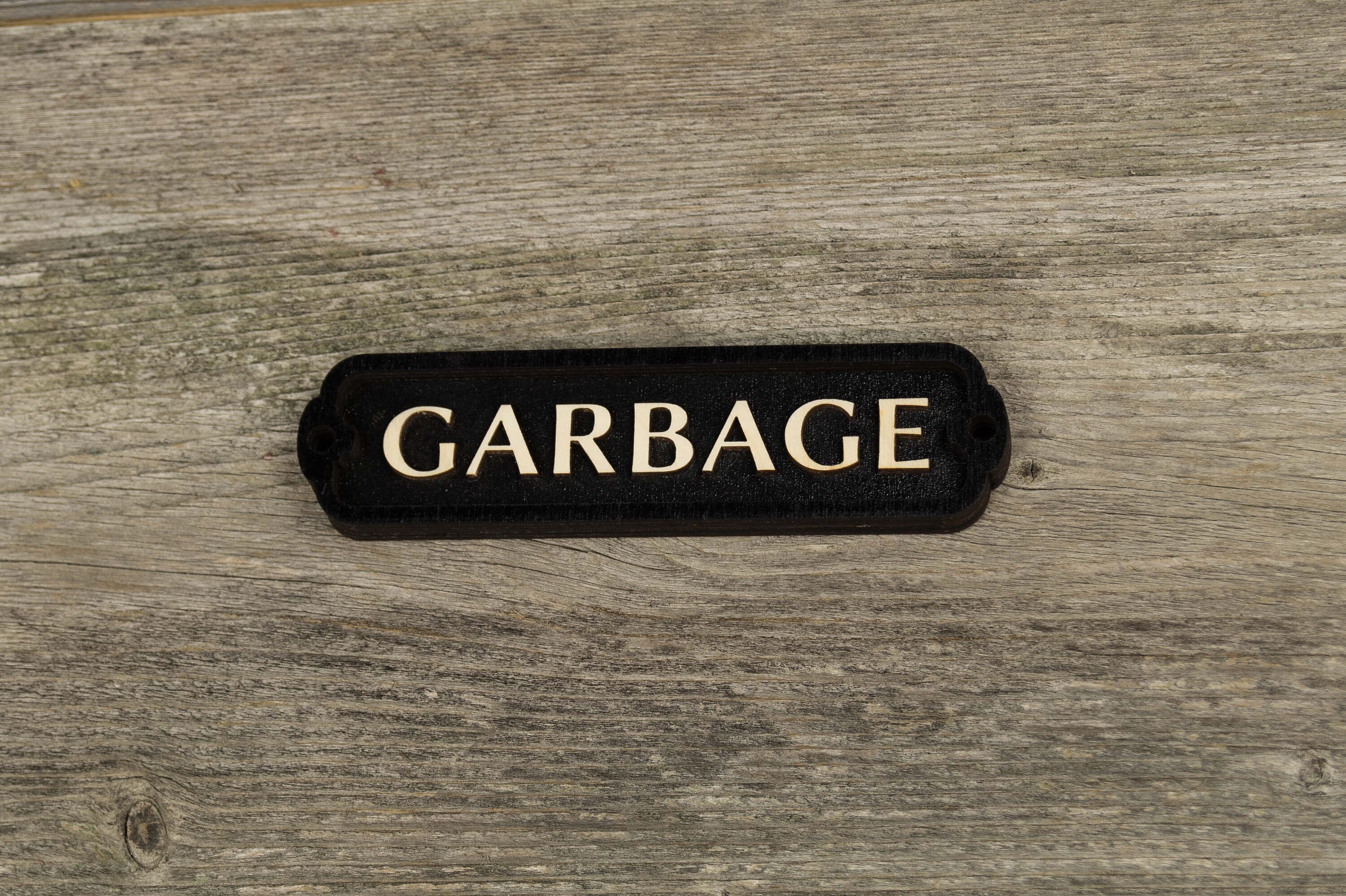 Wooden Garbage Trash Sign. Vintage British Railway Style. - Etsy