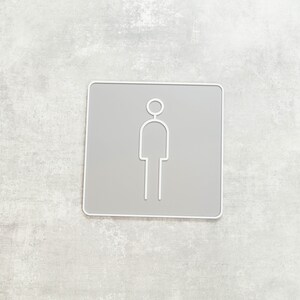 Modern 3D Printed Men Restroom Sign Sleek Bathroom Door Decor Male ...