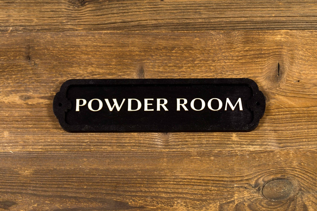 Powder Room Door Sign. Closet Sign. Vintage Style Wall Plate. - Etsy