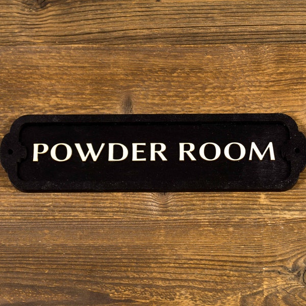 Powder Room Sign - Etsy