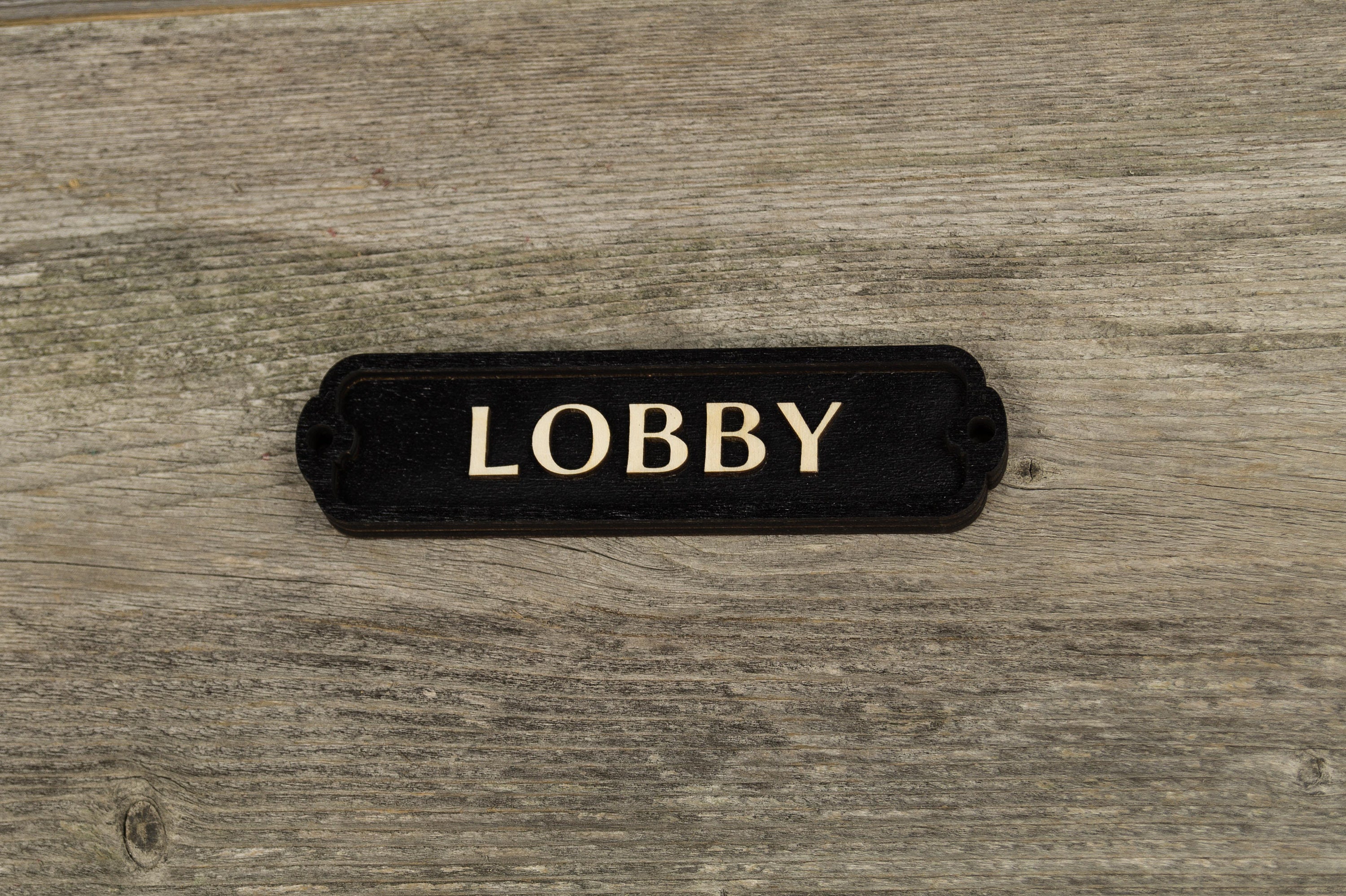 Wooden Lobby Door Sign. Vintage British Railway Style. Handmade Retro ...