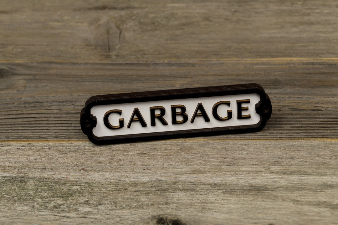 Wooden Garbage, Trash Sign. Vintage British Railway Style. Handmade ...