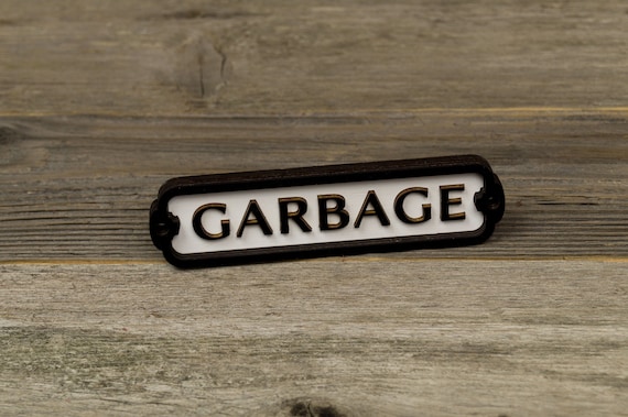 Wooden Garbage Trash Sign. Vintage British Railway Style. | Etsy