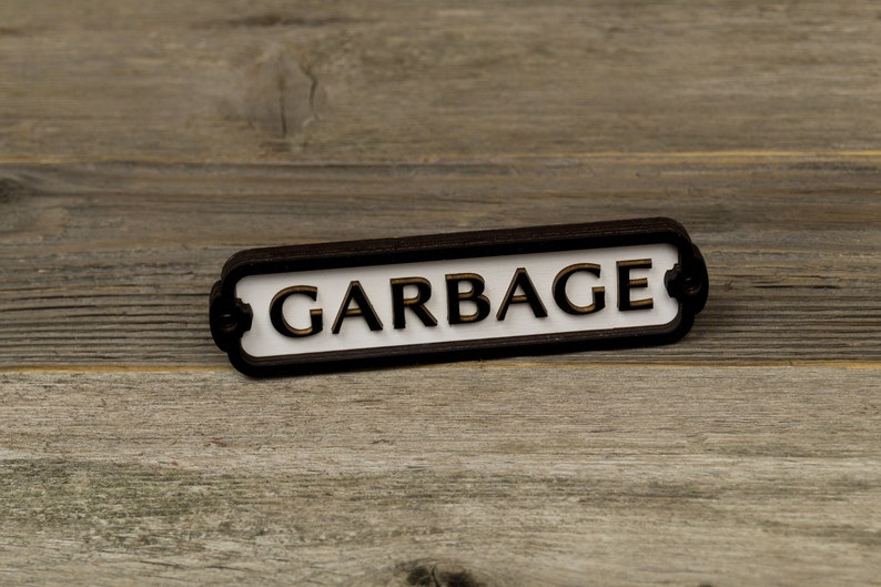 Wooden Garbage, Trash Sign. Vintage British Railway Style. Handmade ...