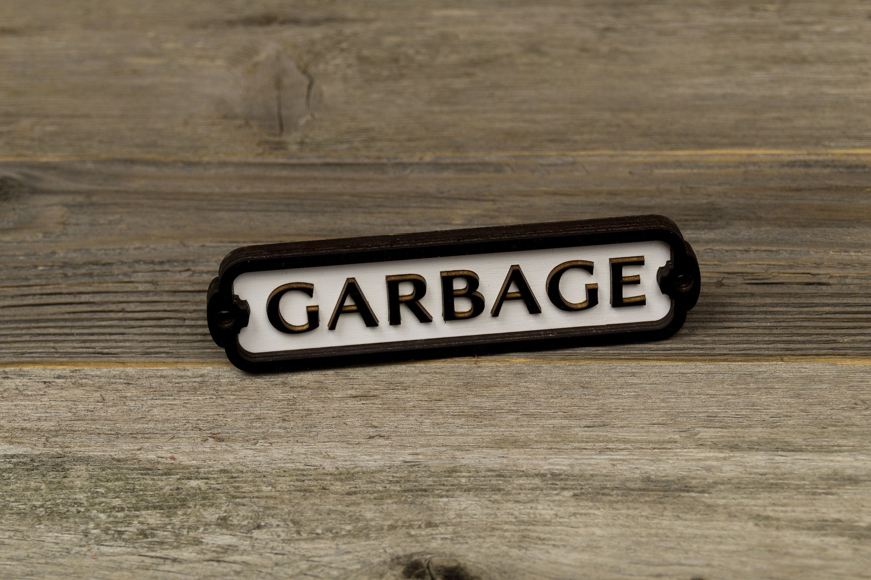 Wooden Garbage, Trash Sign. Vintage British Railway Style. Handmade ...
