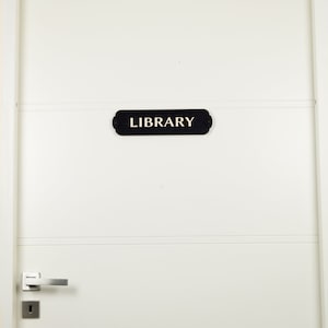 Wood Library Door Sign. Closet Sign. Vintage Style Wall Plate. - Etsy
