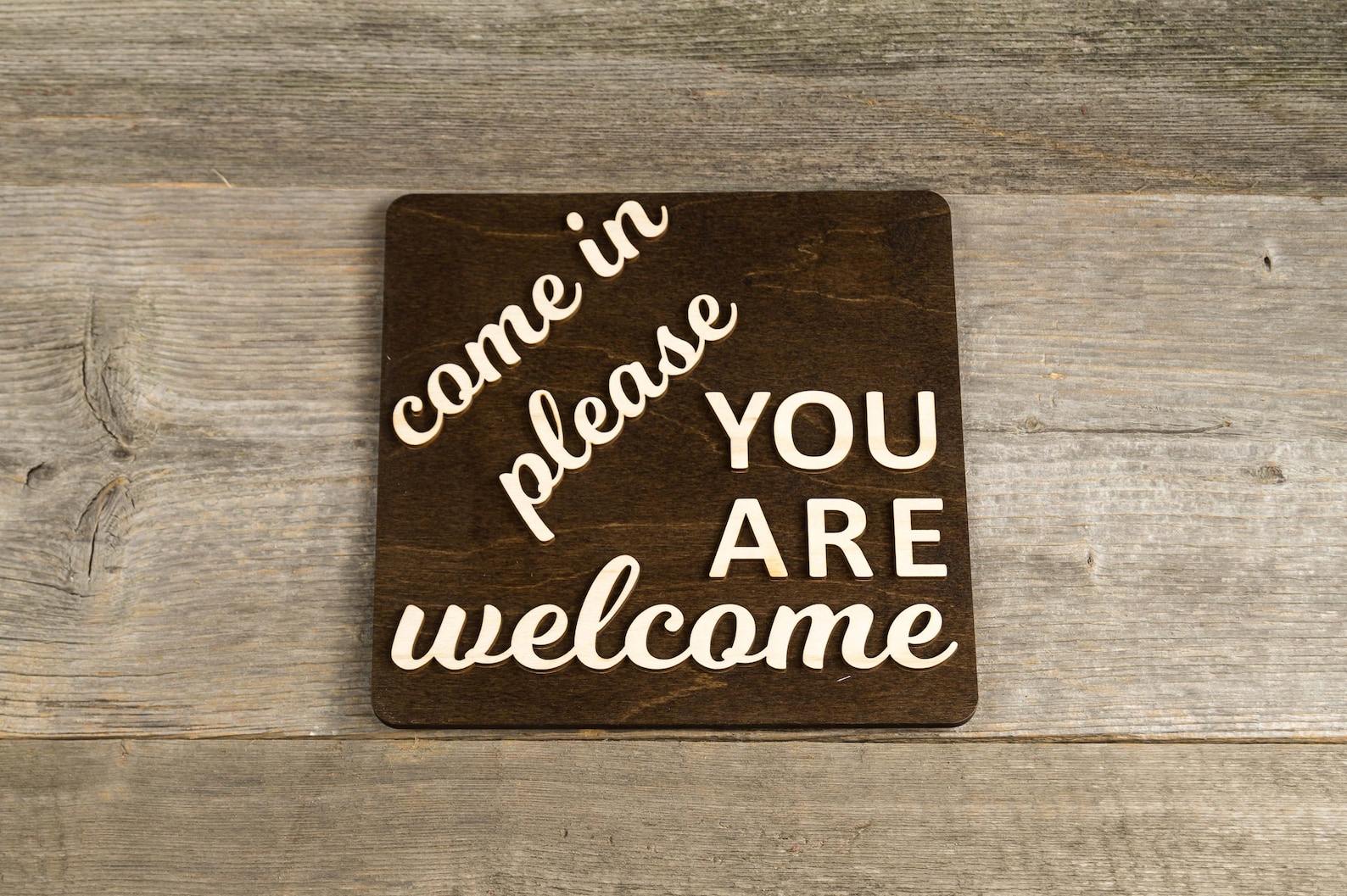 You Are Welcome Wooden Sign. Please Come in Plaque. Door or - Etsy