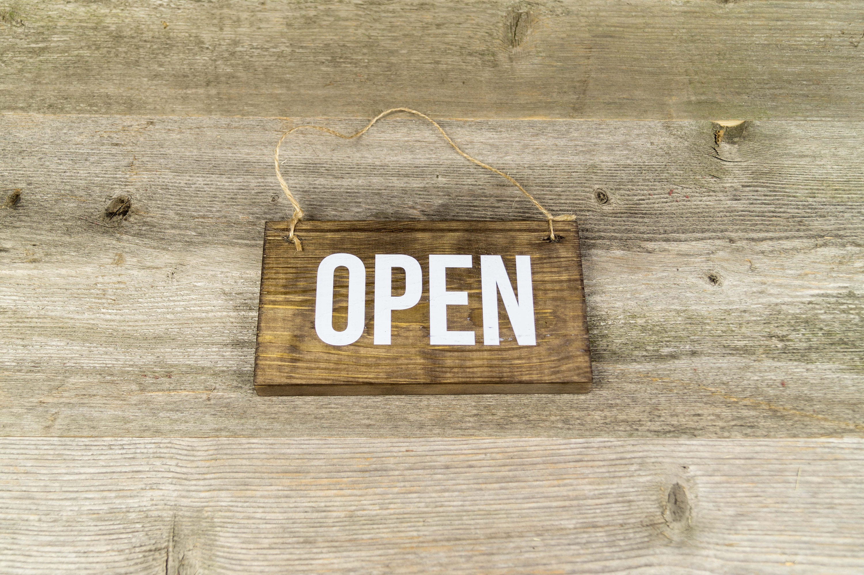 Open/Closed Sign Freestanding Sign Hanging Sign Rustic | Etsy