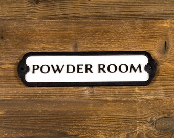 Powder Room Sign - Etsy