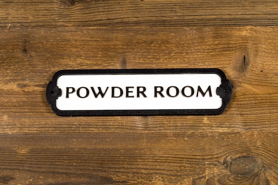 Powder Room Door Sign. Closet Sign. Vintage Style Wall Plate. - Etsy