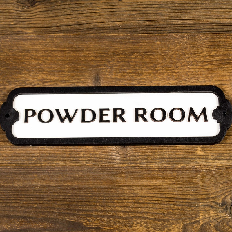 Powder Room Sign - Etsy