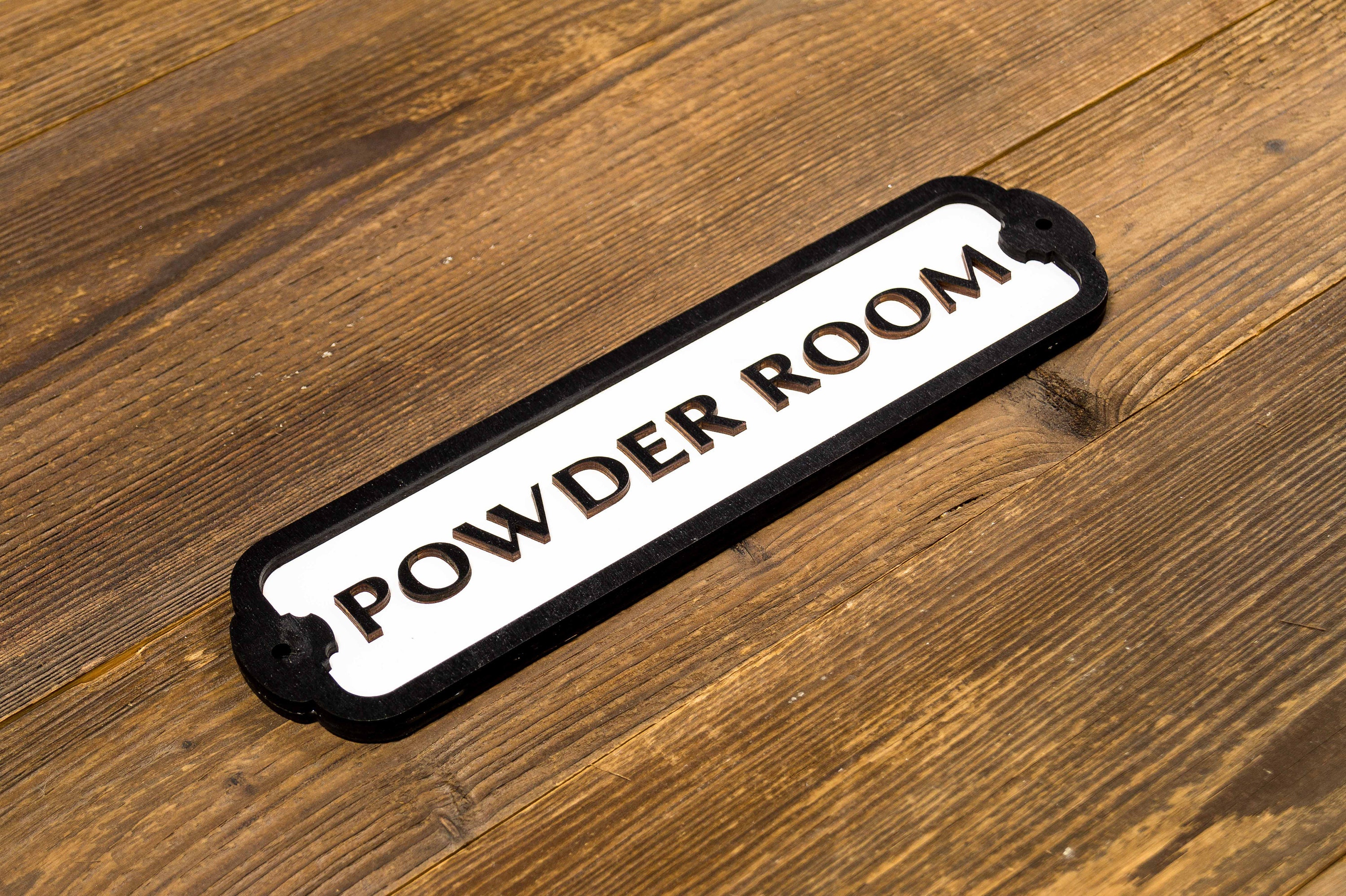 Powder Room Door Sign. Closet Sign. Vintage Style Wall Plate. | Etsy