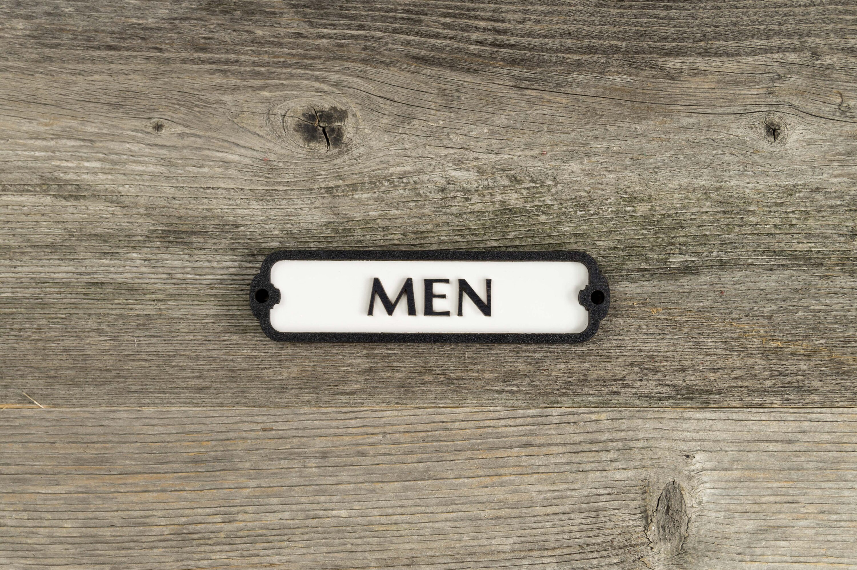 Wooden Men Restroom Door Sign. Vintage British Railway Style. Handmade ...