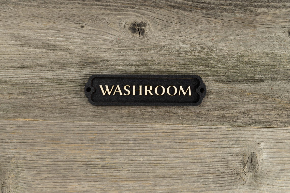 Washroom Door Sign. Retro Style Sign Made of Wood. Handmade. - Etsy