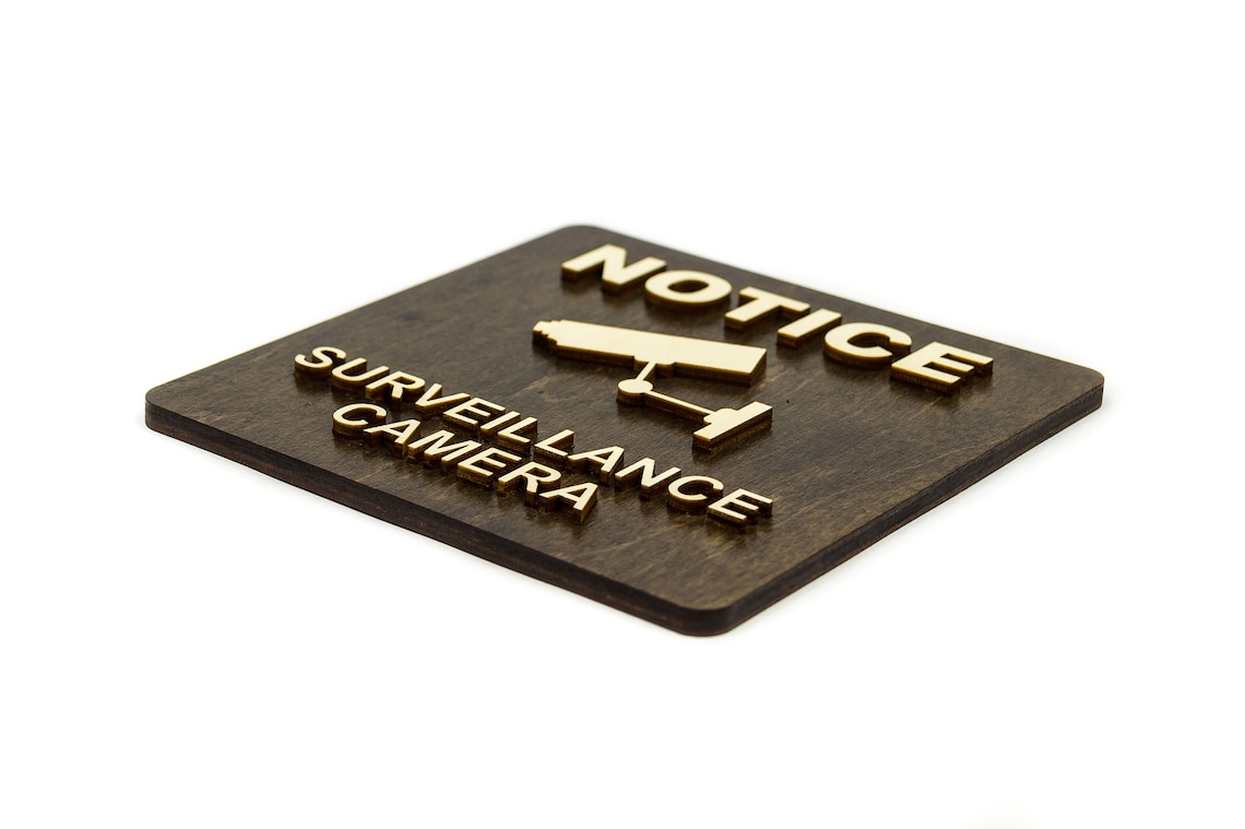 Monitoring, Video Surveillance Sign. Door or Wall Mounting. - Etsy