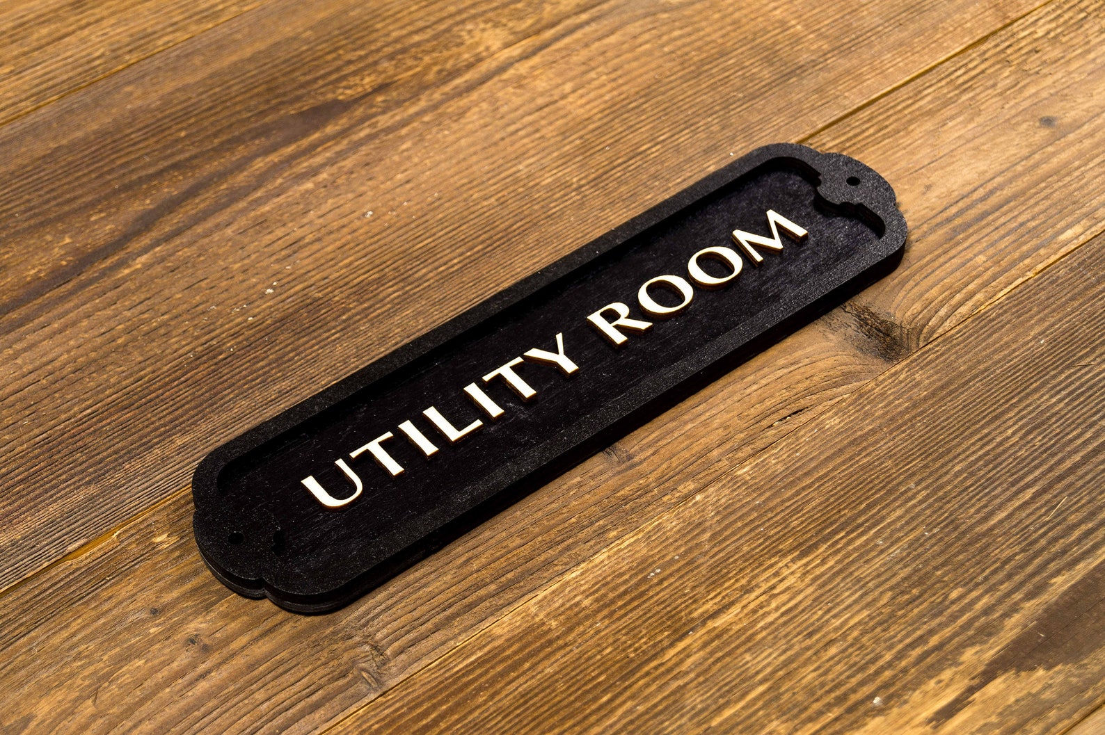 Wood Utility Room Door Sign. Vintage Style Wall Plate. | Etsy