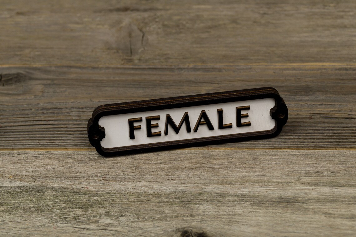 Wooden Women, Female Restroom Door Sign. Vintage British Railway Style ...