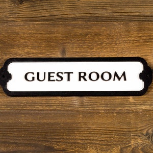 Guest Room Door Sign. Vintage Style Wall Plate. - Etsy