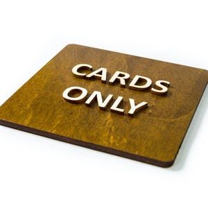 Cards Only. Restaurant, Shop Door or Wall Sign. No Cash. - Etsy