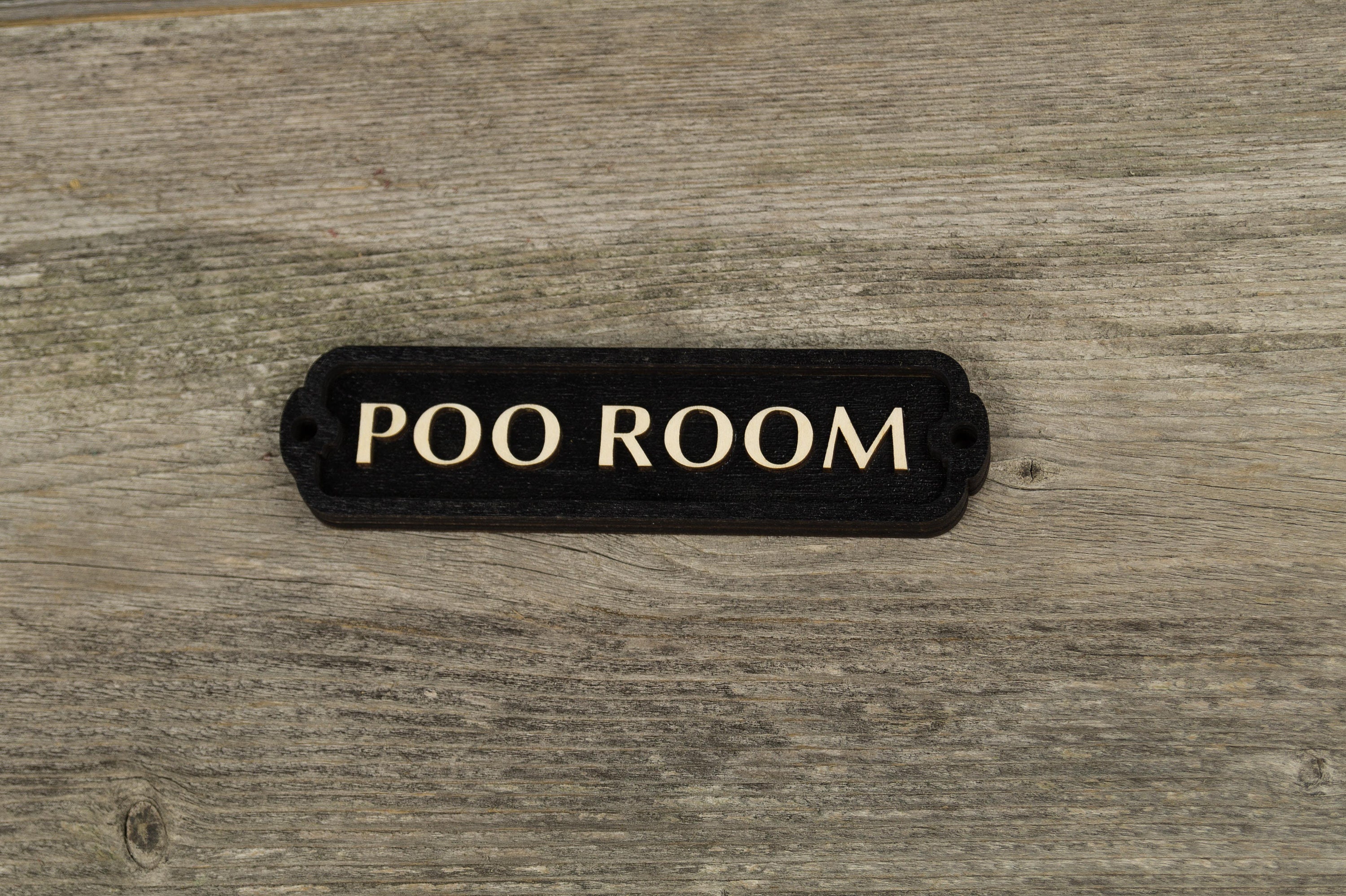 Wooden Poo Room Door Sign. Vintage British Railway Style. | Etsy