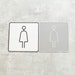 Modern 3D Printed Women Restroom Sign - Sleek Bathroom Door Decor ...