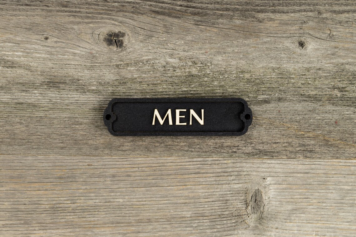 Wooden Men Restroom Door Sign. Vintage British Railway Style. - Etsy