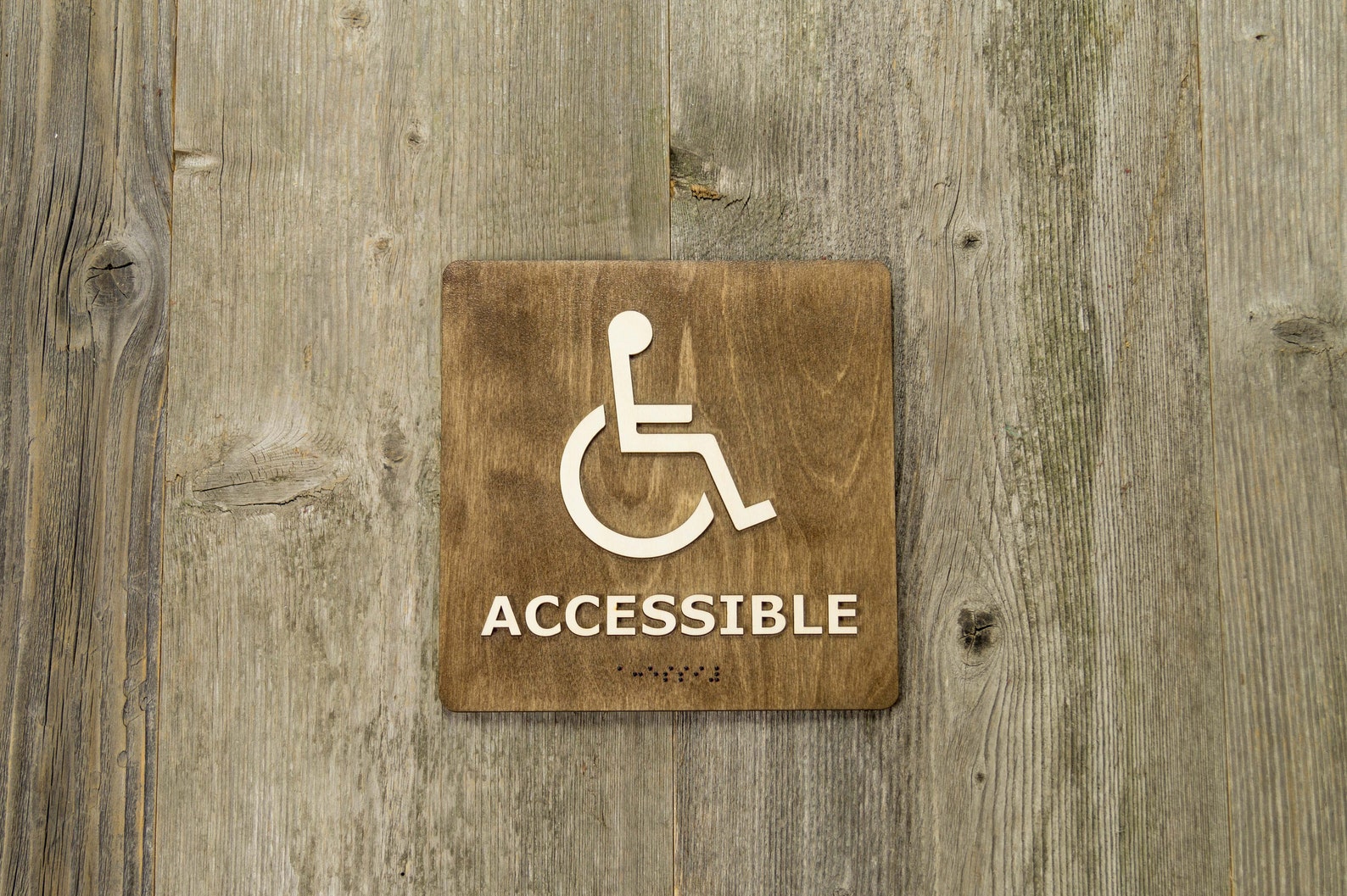 Accessible Restroom Toilet Door Sign With Braille Dots WC - Etsy Canada